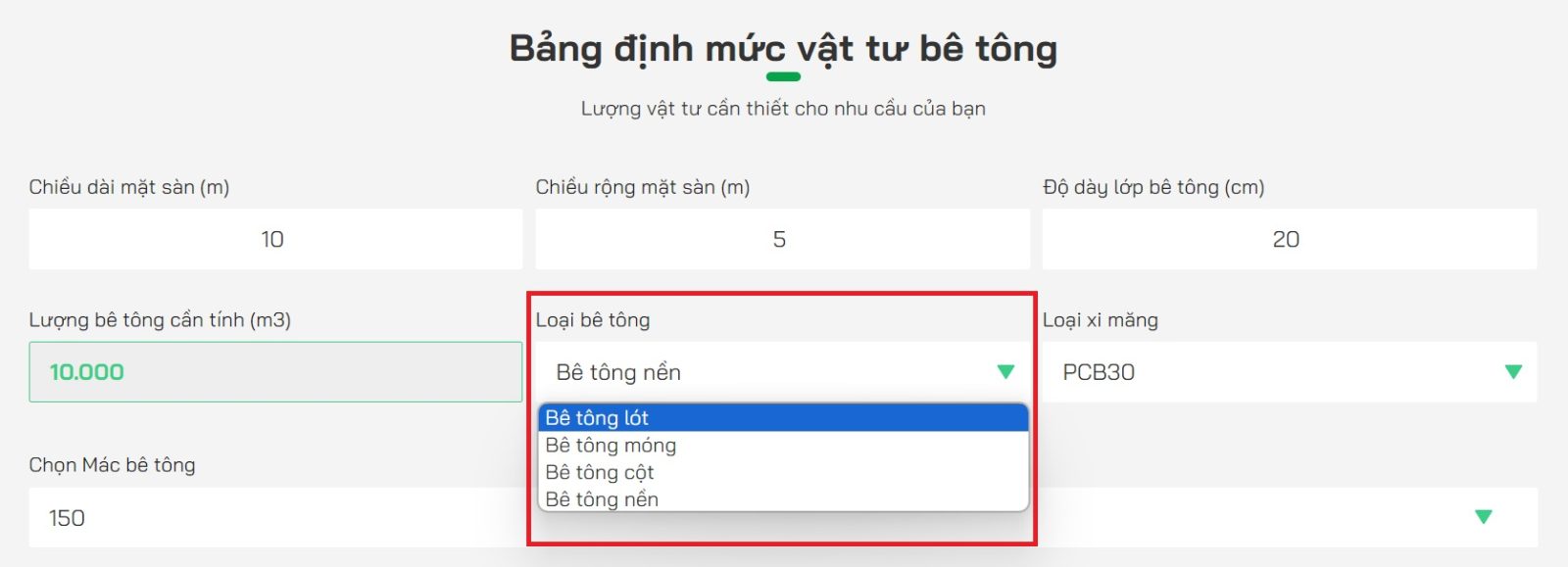 Cách tính vật liệu đổ bê tông: 1 khối bê tông đổ được bao nhiêu mét ...